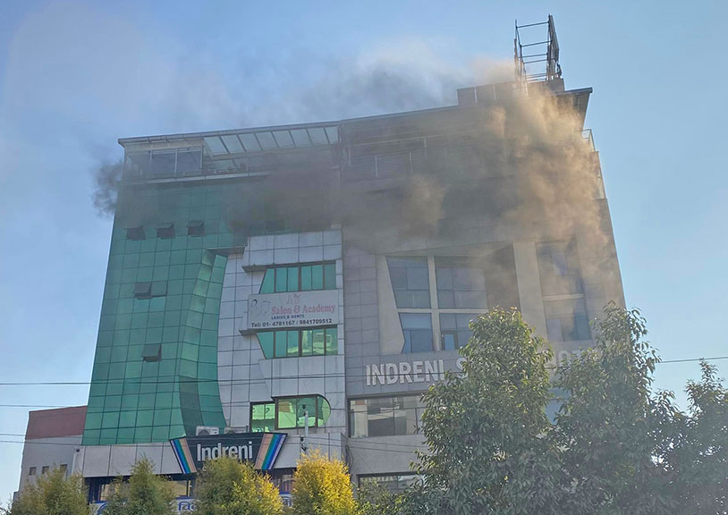 » बानेश्वरस्थित इन्द्रेणी कम्प्लेक्समा आगलागी